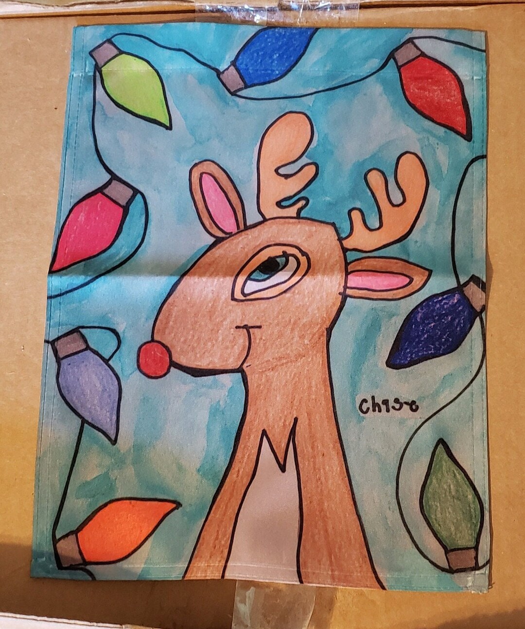 Rudolph Garden Flag - Etsy