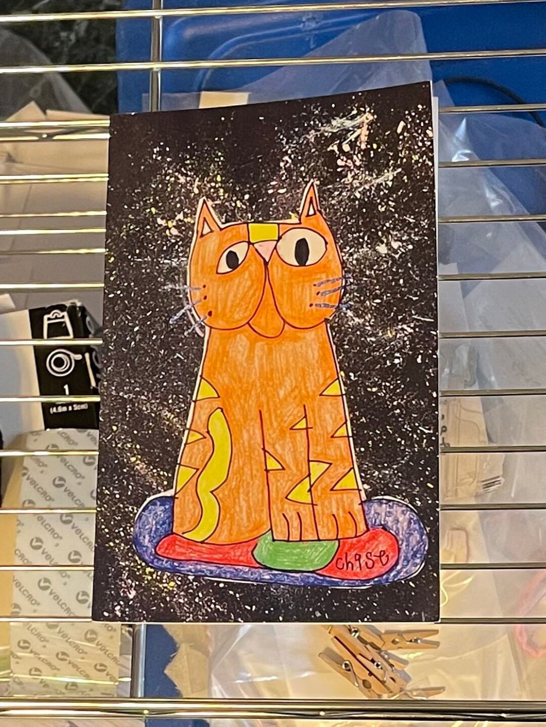 Cat in Space Note Card - Etsy