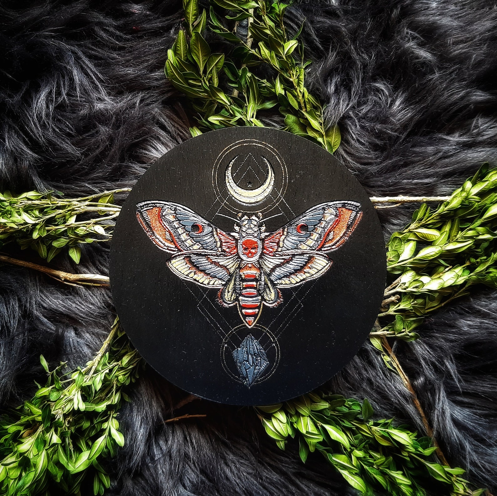 Death's Head Moth Altar Pentacle | Etsy