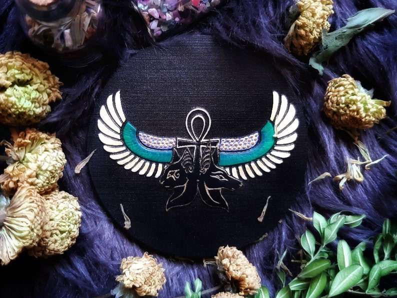 Altar Pentacle Anubis God Anubis Bastet Goddess Bastet - Etsy