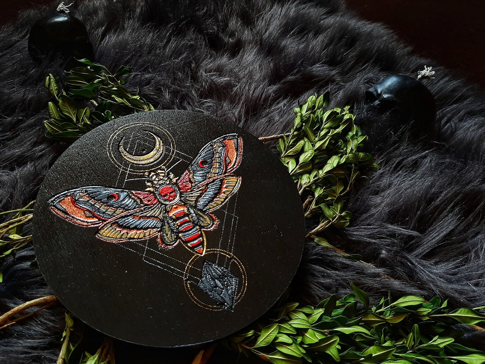 Death's Head Moth Altar Pentacle | Etsy