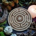 Hecate Wheel Labyrinth, Wiccan Decor, Hecate's Wheel Wooden Carving ...