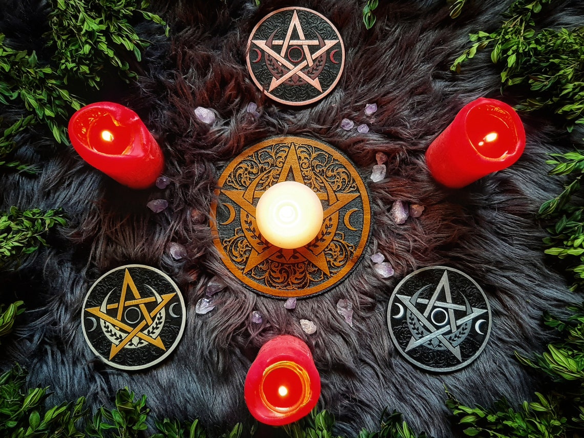 Altar Pentacle Witch Altar Witchcraft Magic Beetle - Etsy