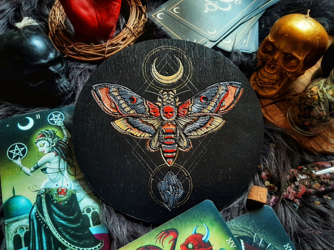Death's Head Moth, Altar Pentacle - Etsy