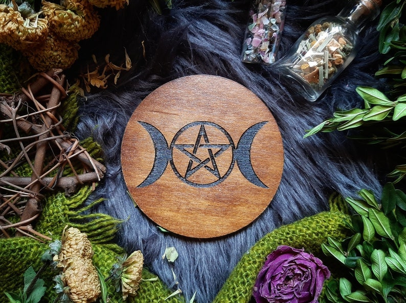 Altar Pentacle Moon Phase Intention Crystal Grid Altar Tile | Etsy