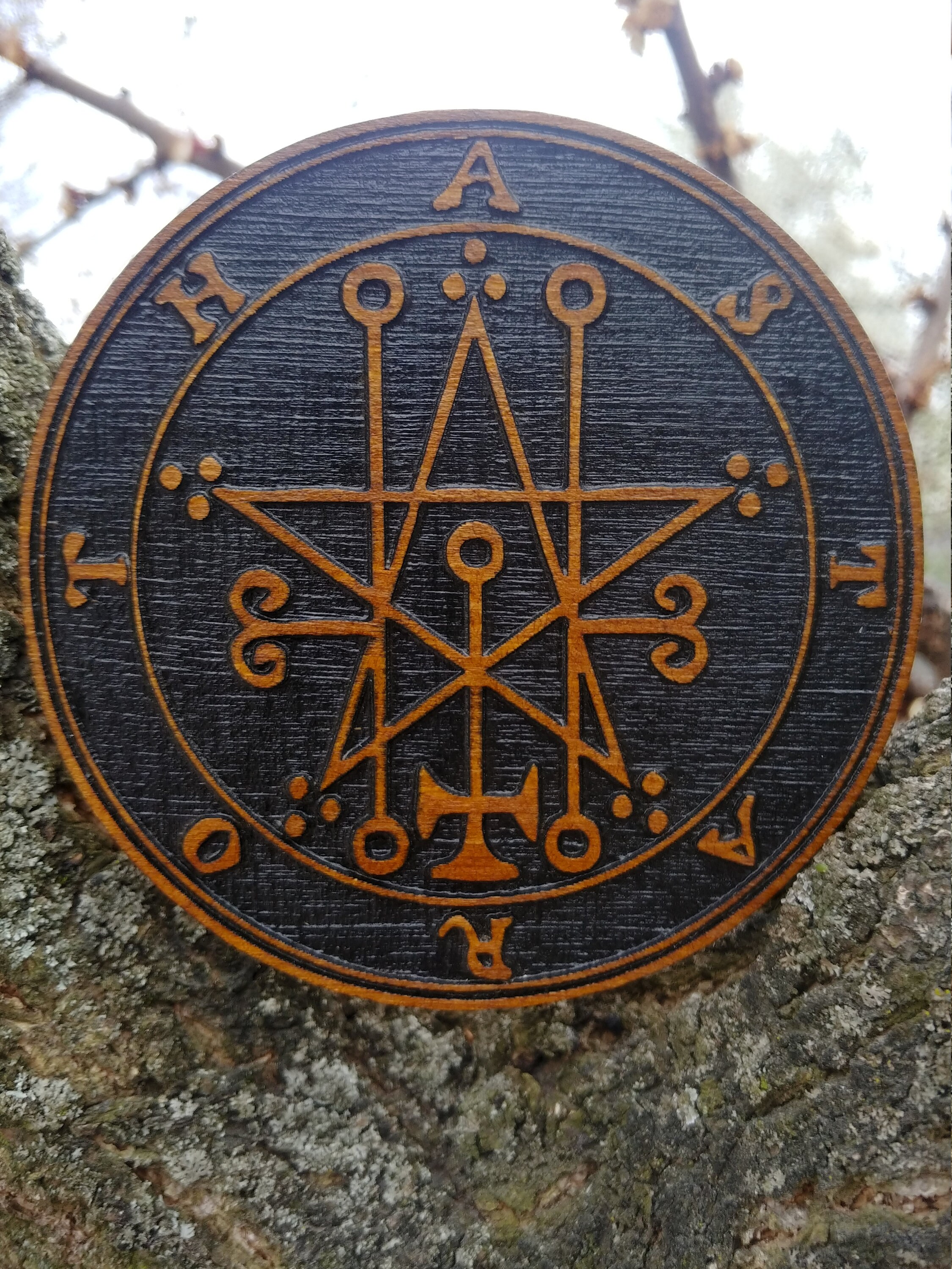 Goetia Demon Sigil Astaroth Wooden Altar Pentacle Occult - Etsy