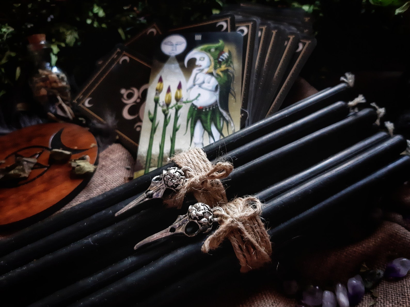 Black spell candles Protection candles Black chime candles | Etsy