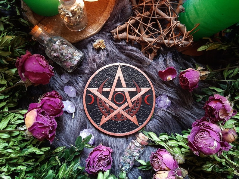 Altar Pentacle Pentagram Altar Wiccan Altar Altar Supplies - Etsy