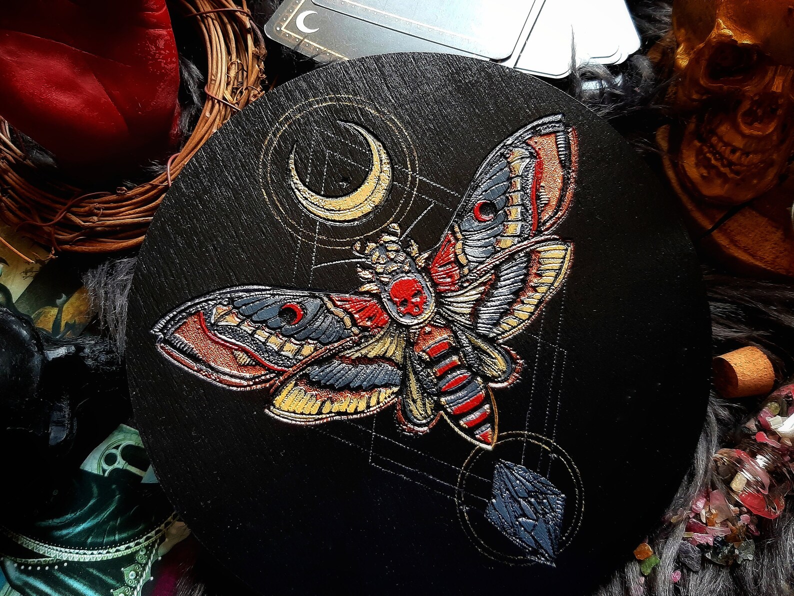 Death's Head Moth Altar Pentacle | Etsy