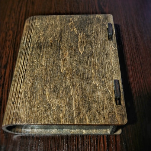 Wooden Book Shaped Lockable With Key Storage Box Trinket - Etsy UK