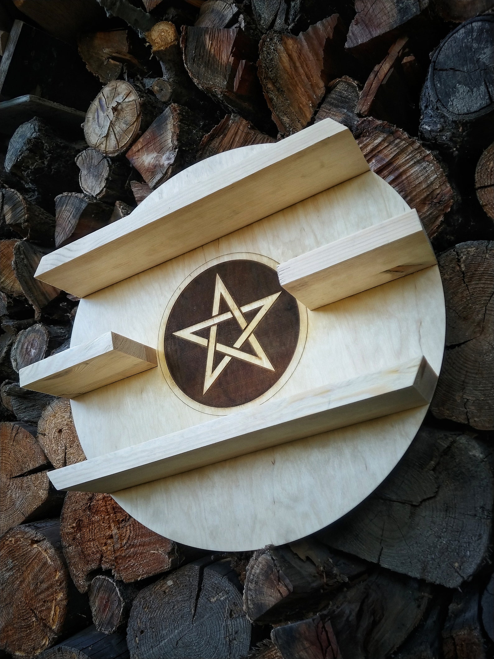 Crystal Shelf Witch Wall Decor Altar Pentacle Wood Shelf - Etsy