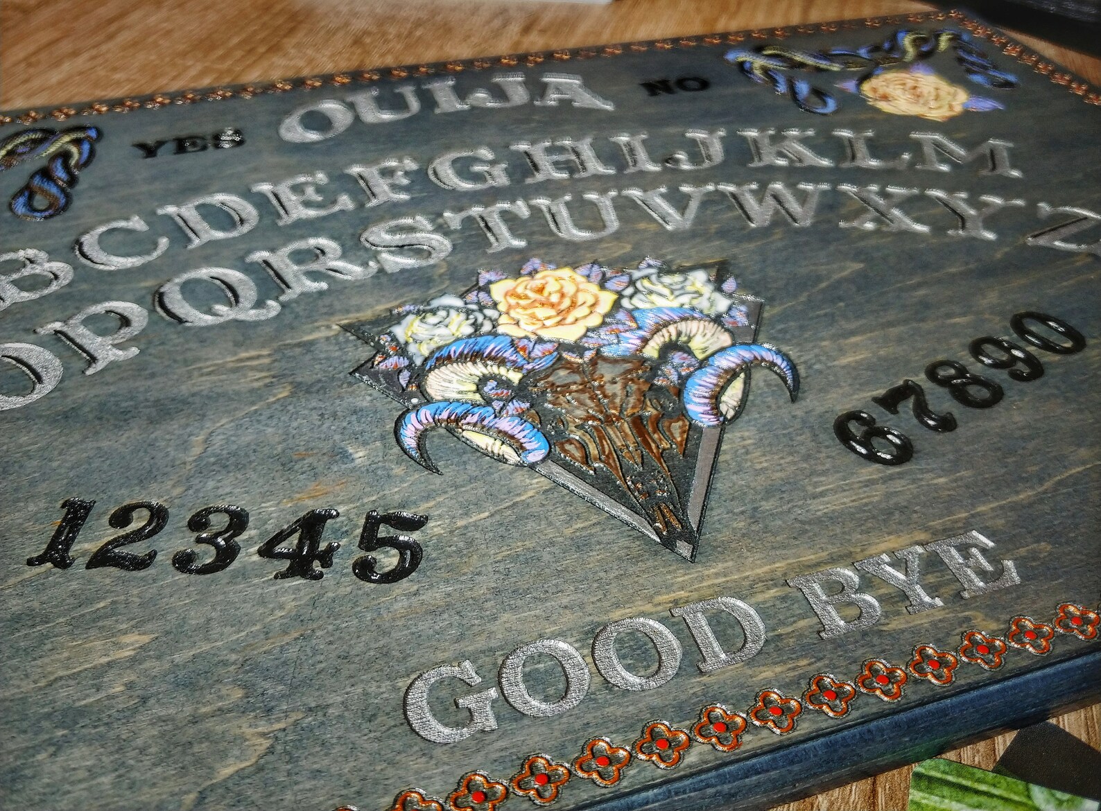 Ouija Board Snake&rose Silver Skull | Etsy