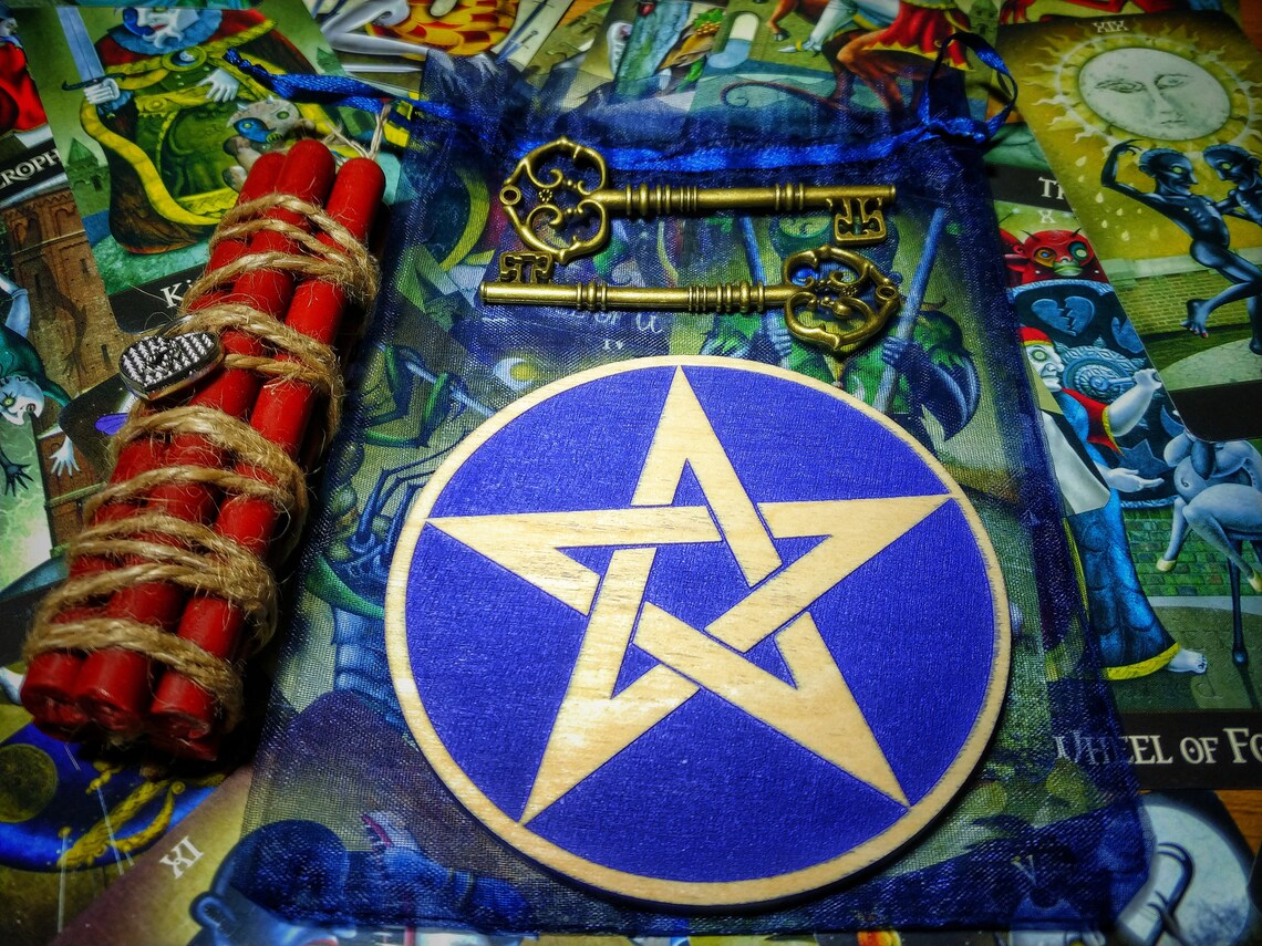 Altar Pentacle Pentagram Altar Pagan Wicca | Etsy