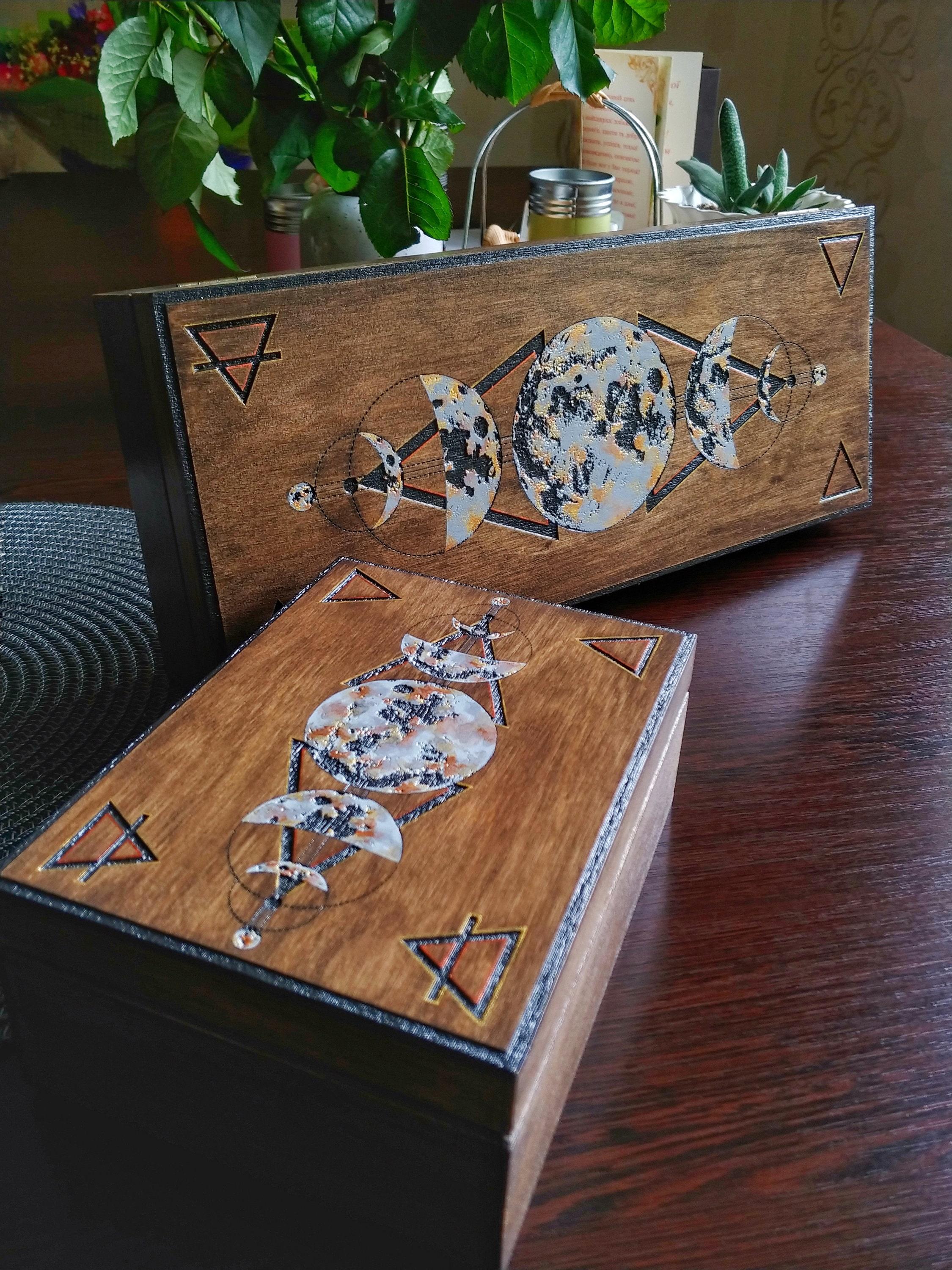 Tarot card deck storage For 4 Tarot decks | Etsy