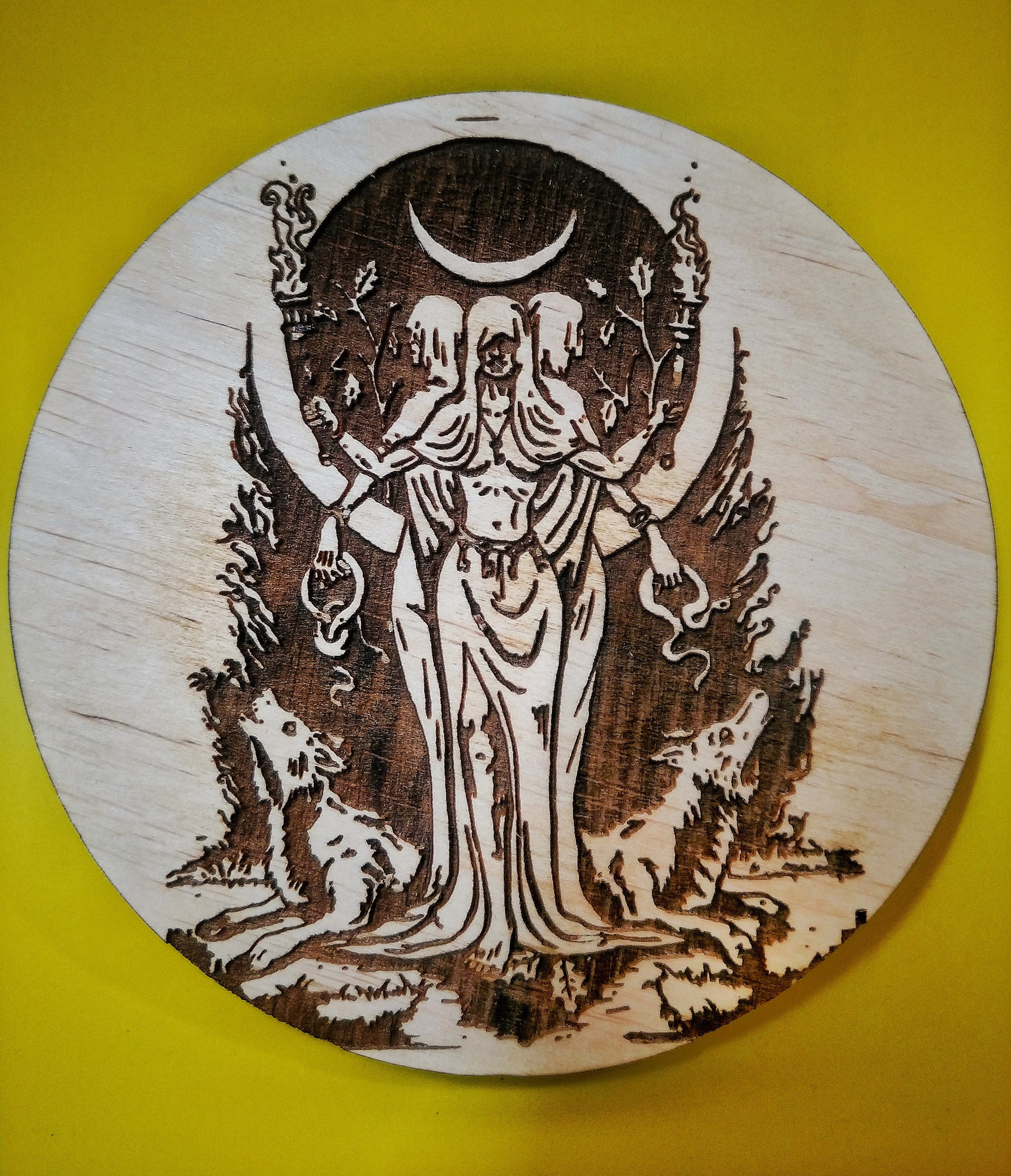 Hecate Wheel Labyrinth Wiccan Decor Hecate's Wheel | Etsy