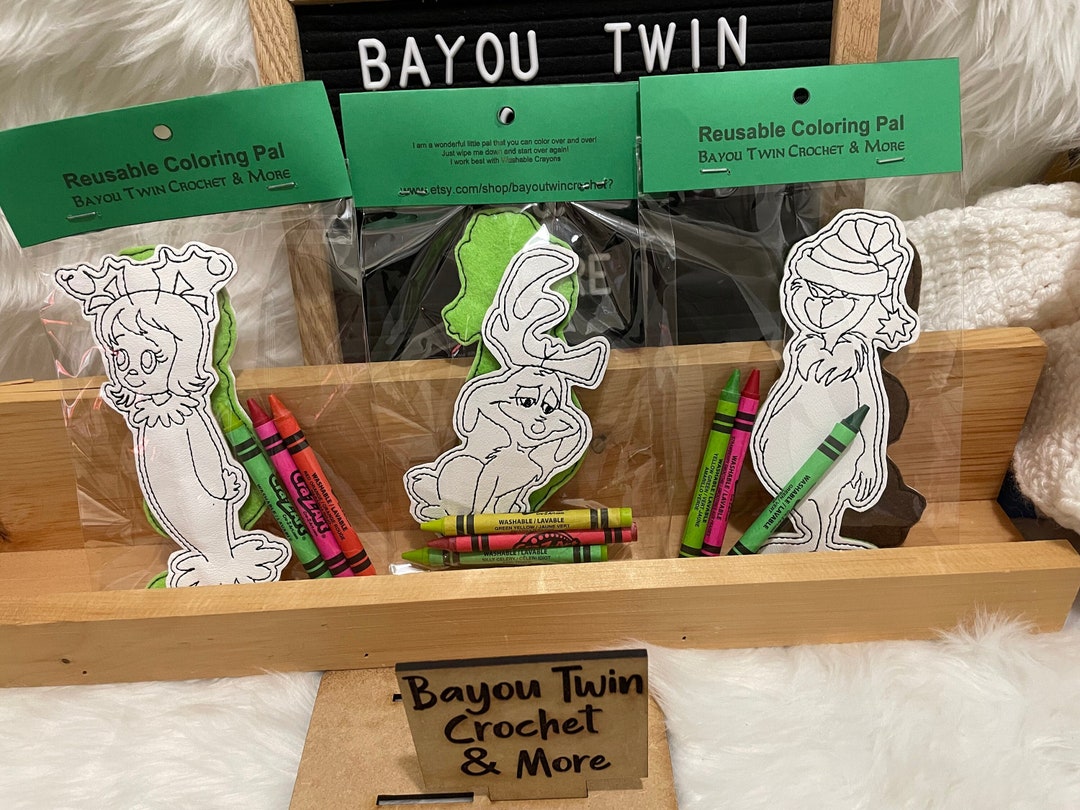 Reusable Coloring Pals/coloring Dolls/reusable/washable Crayons/made in ...