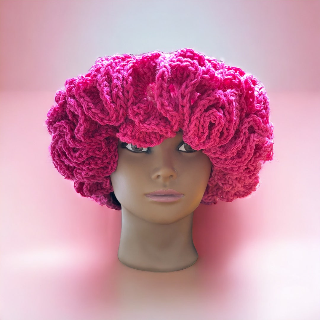 Pink Ombre Crochet Ruffle Hat| Crochet Beanie| Bucket Hat| Ruffle ...