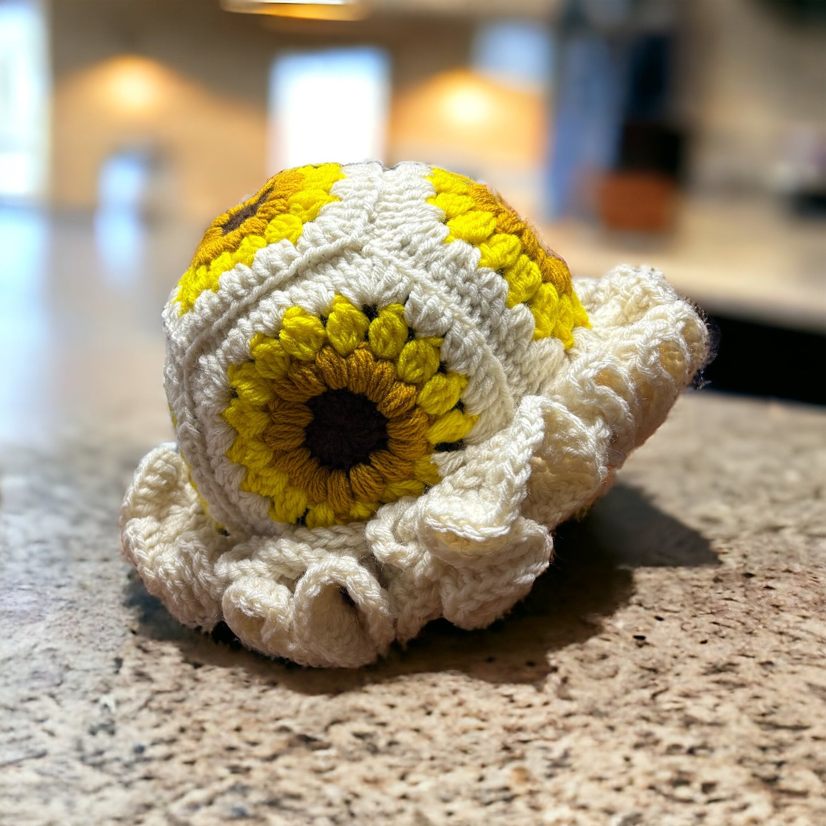 Sunflower Granny Square Crochet Ruffle Hat| Ruffle Beanie| You Are My ...