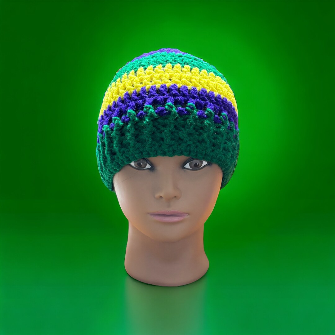Unisex Mardi Gras Beanie| Mardi Gras Hat| Louisiana| Mardi Gras ...