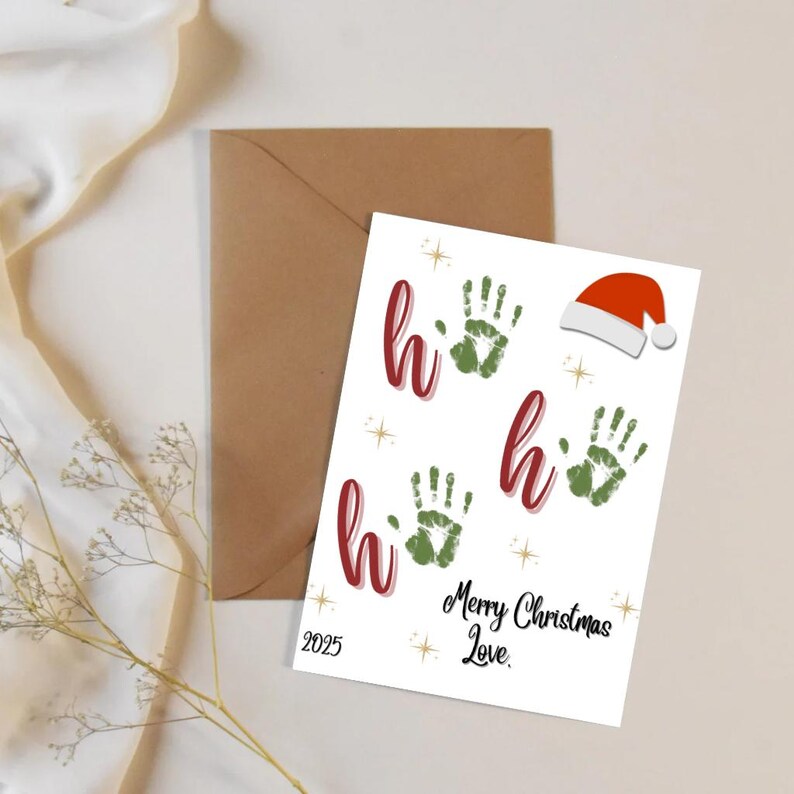 Ho Ho Ho Christmas Handprint Craft - Printable Christmas Activity for ...