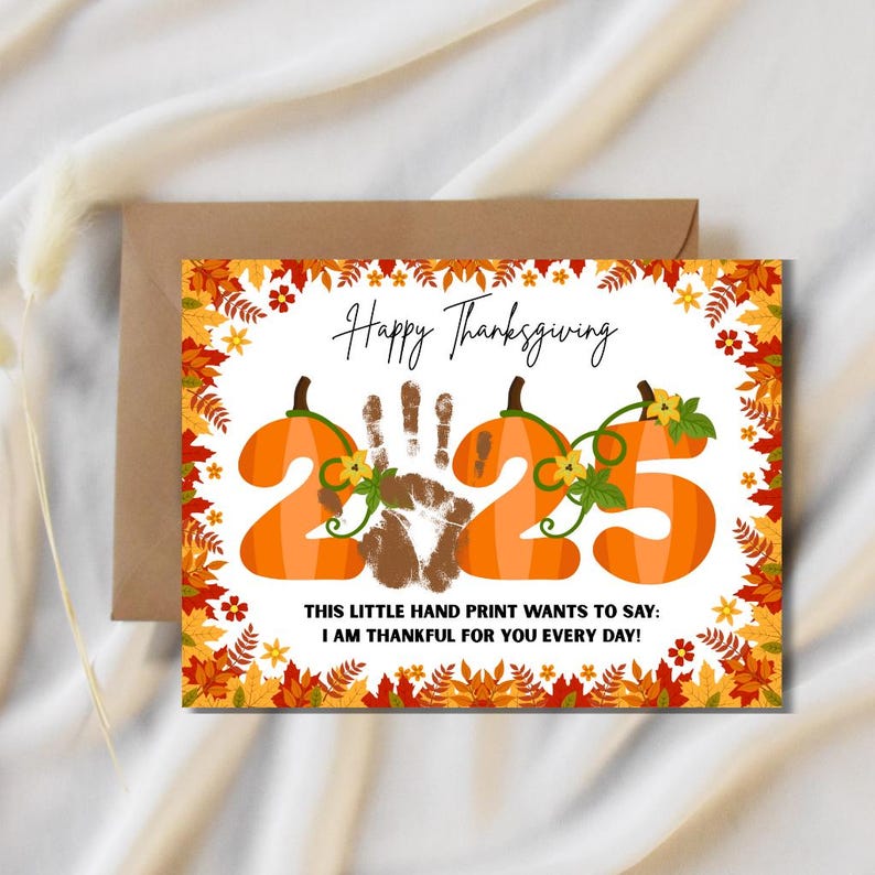 Thanksgiving Handprint Craft 2025 Thanksgiving Handprint Keepsake ...