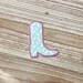 Cute Boot Sticker With Western Elements in Pink and Teal - Etsy