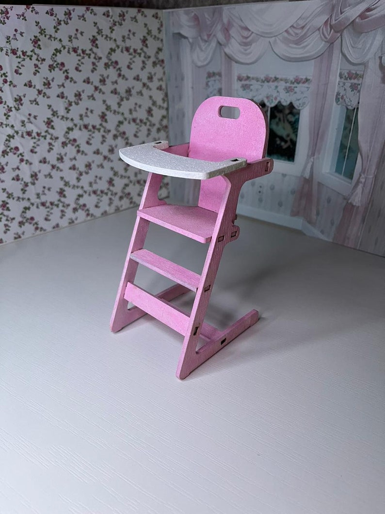 Plywood Doll Pink Chair for 5-6" Silicone Babies and Oak Dolls. - Etsy