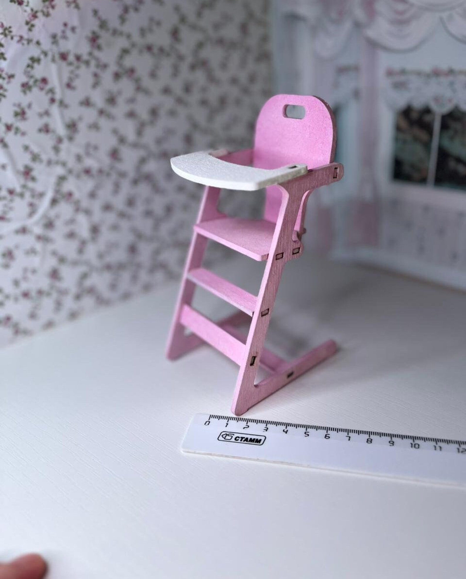Plywood Doll Pink Chair for 5-6" Silicone Babies and Oak Dolls. - Etsy