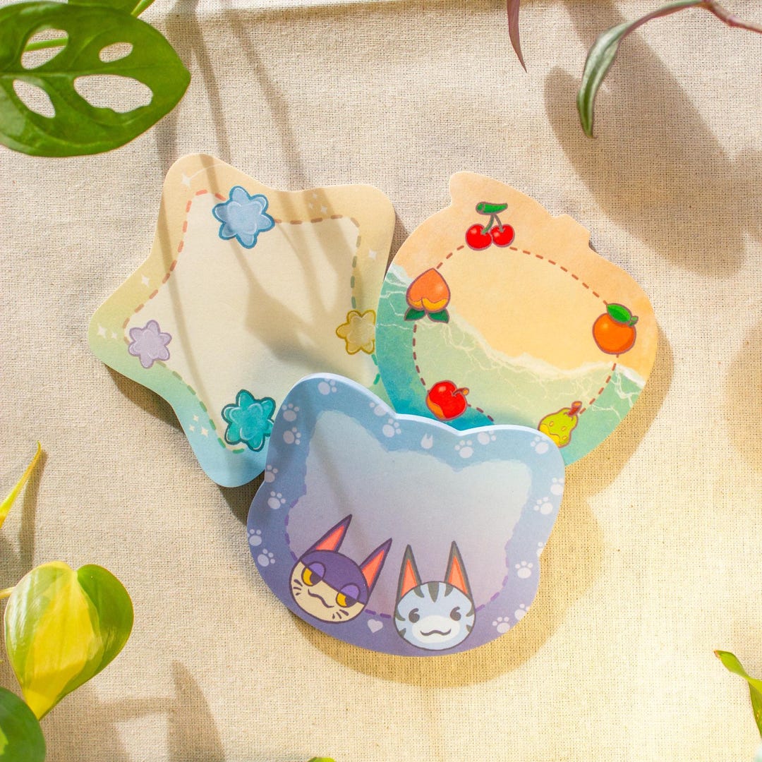 Animal Crossing Inspired Sticky Note Memo Pads - Etsy