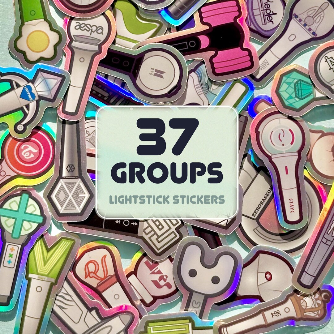 Kpop Fan Lightstick Holographic Sticker - Etsy