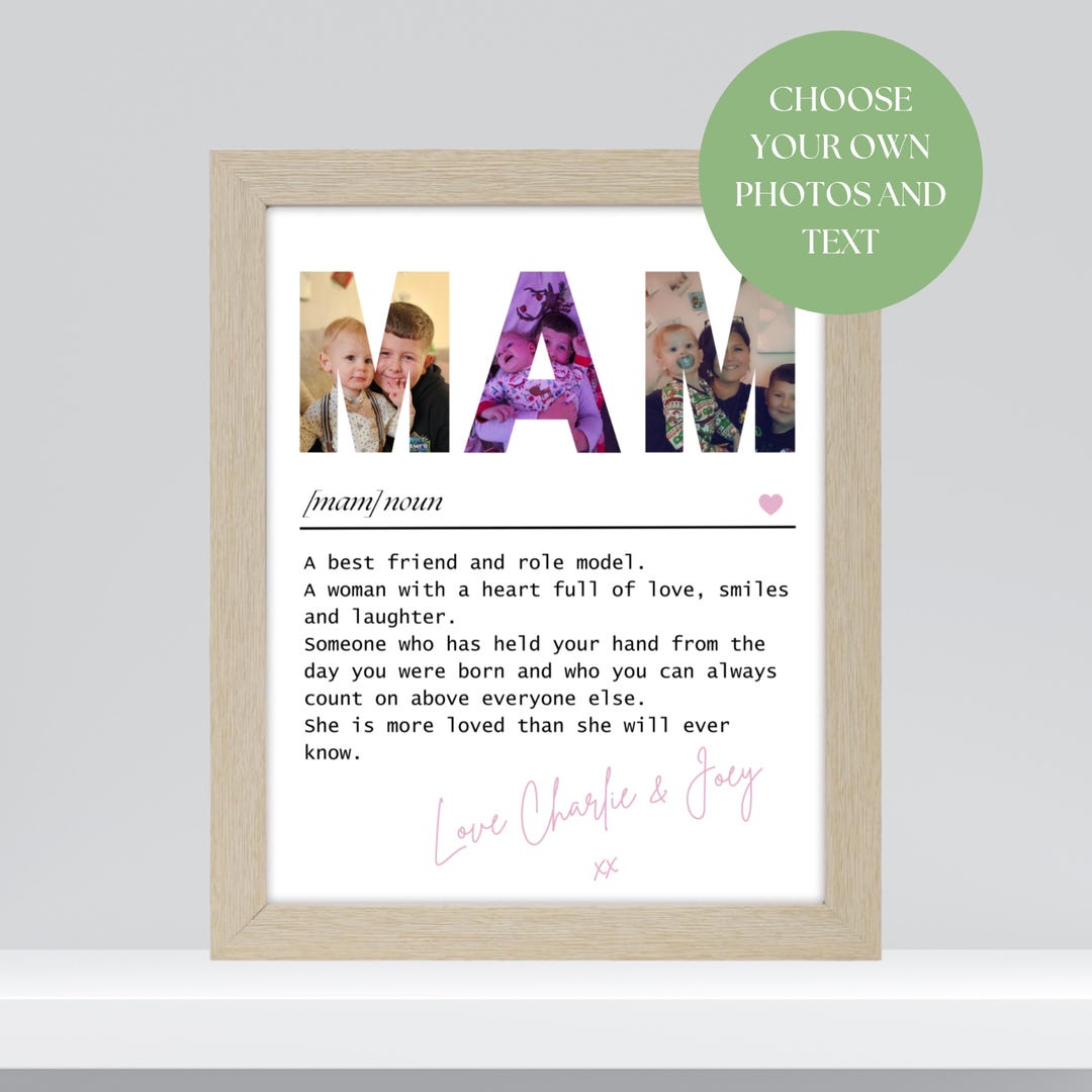 Mothers Day Photo Frame, Mam, Definition of a Mother, Mothers Day Gift ...