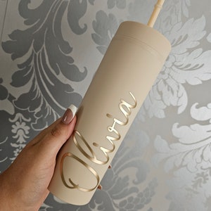 PERSONALISED COLD CUP, Skinny Tumbler, Gift for Her, Gift for Him, 16oz ...