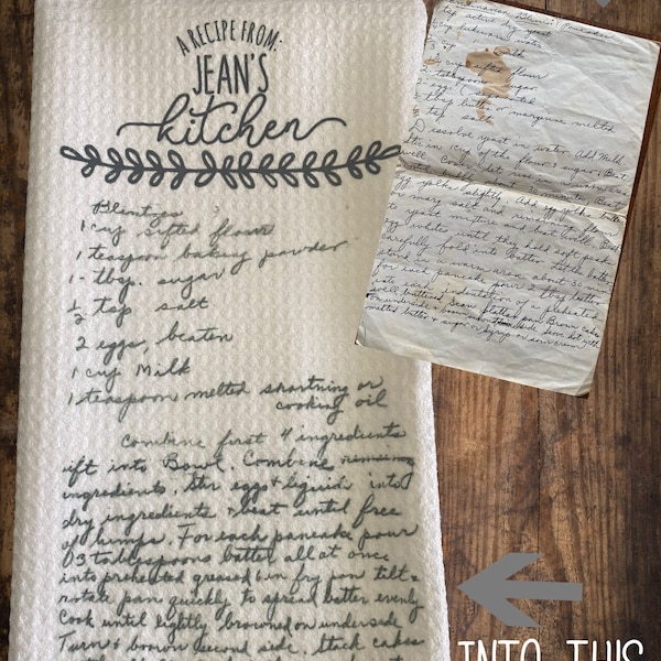 Recipe Towel - Etsy