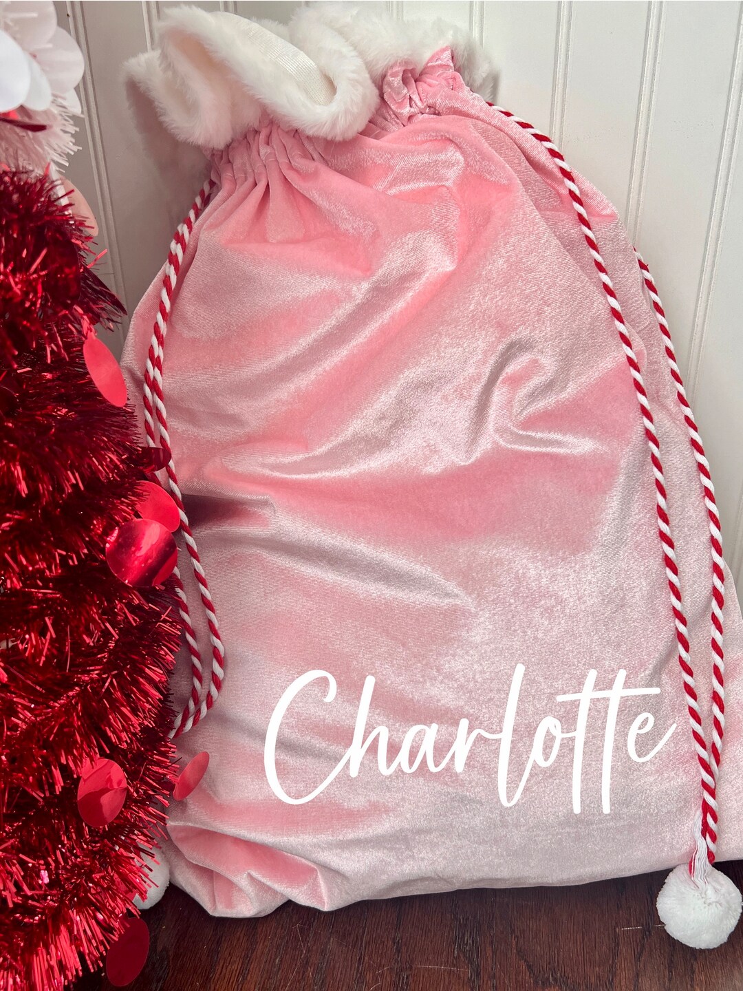 Personalized Santa Sack Velvet Luxury Velvet Santa Sack Christmas Santa ...