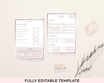 Hairdressing Client Record Form Consultation Treatment Salon - Etsy