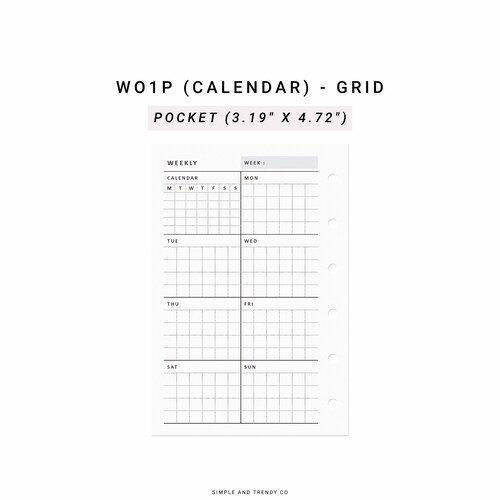 Personal Wide Weekly Planner Printable Week on Two Pages - Etsy