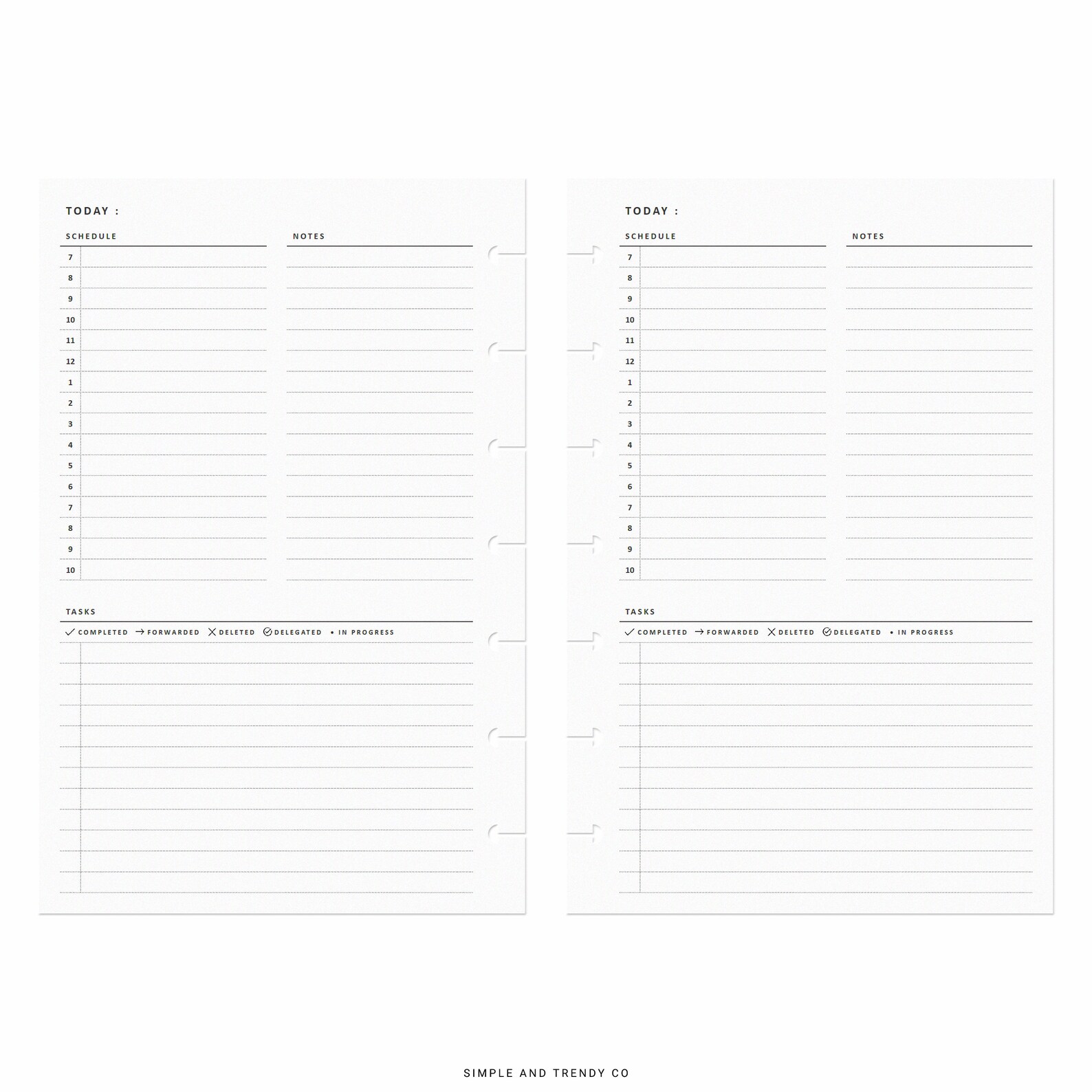 Daily Planner Happy Planner Mini Printable Undated Day - Etsy