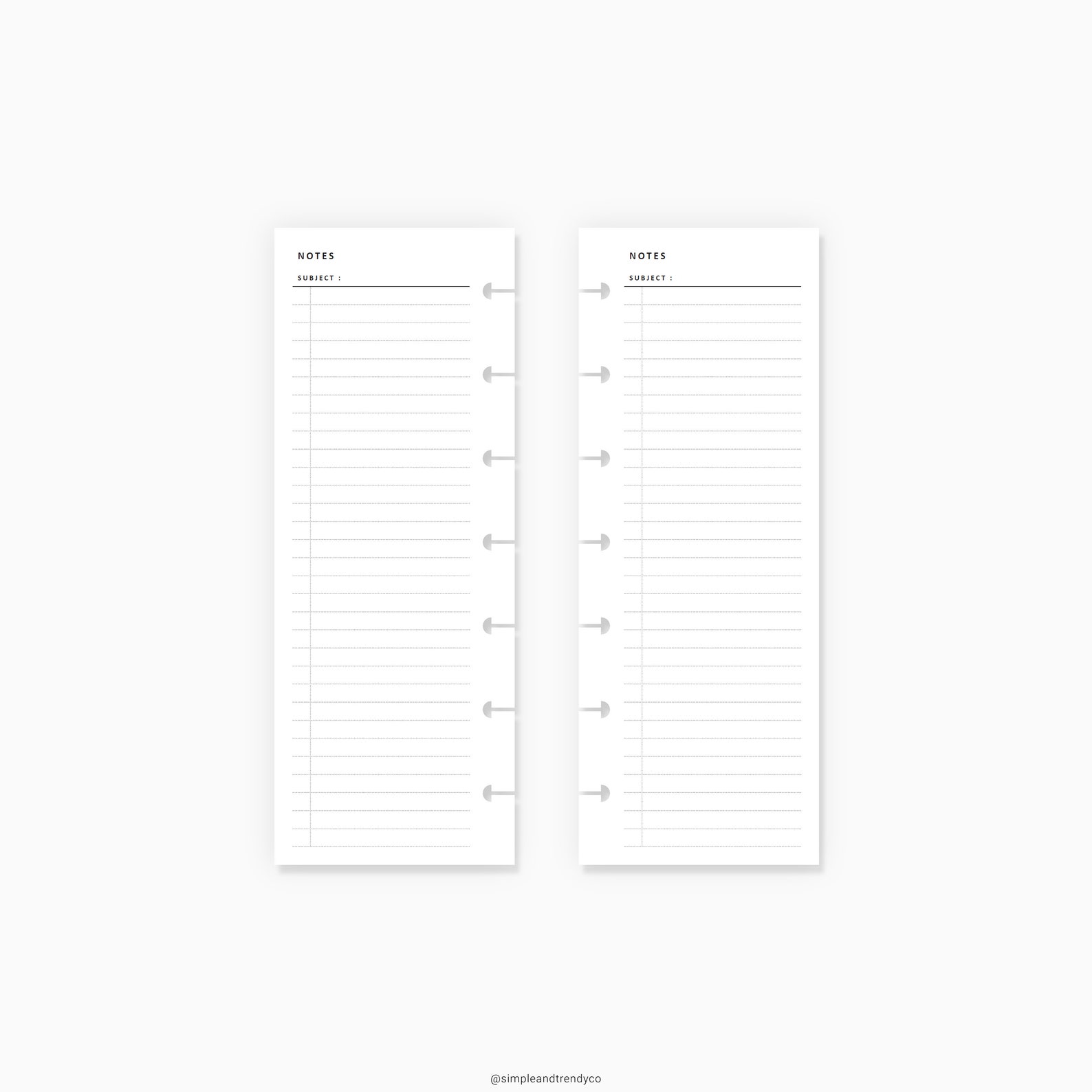 Notes Paper Skinny Mini HP Printable Writing Paper Lined | Etsy