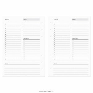 Daily Planner Printable A6 Inserts, Daily Planners and Organizers ...