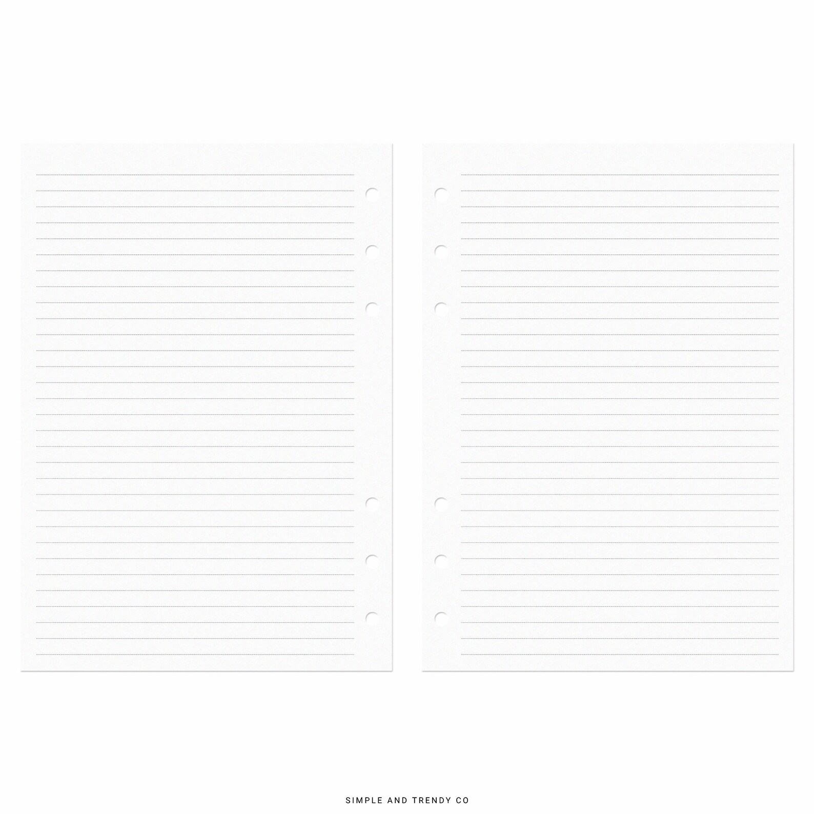 Dot Grid Lined Paper Personal Wide Printable Writing Paper - Etsy