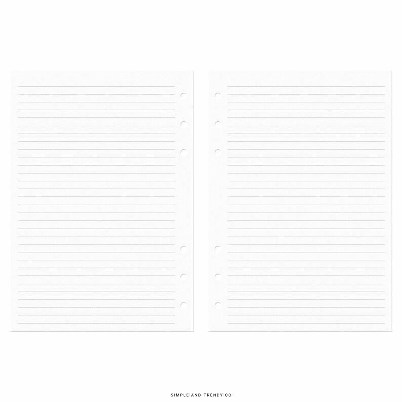 Dot Grid Lined Paper Personal Wide Printable Writing Paper - Etsy