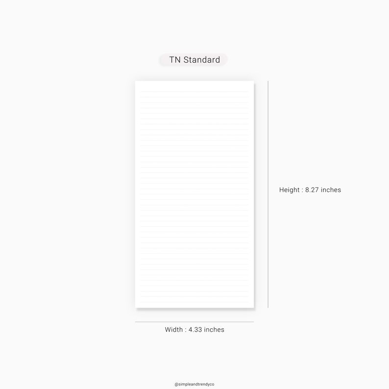 Dot Grid Lined Paper TN Standard Printable Writing Paper | Etsy