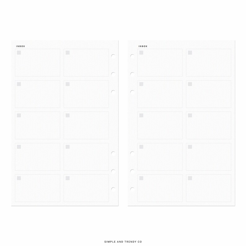 Printable Inbox Half Size Half Letter Inserts Inbox Insert - Etsy