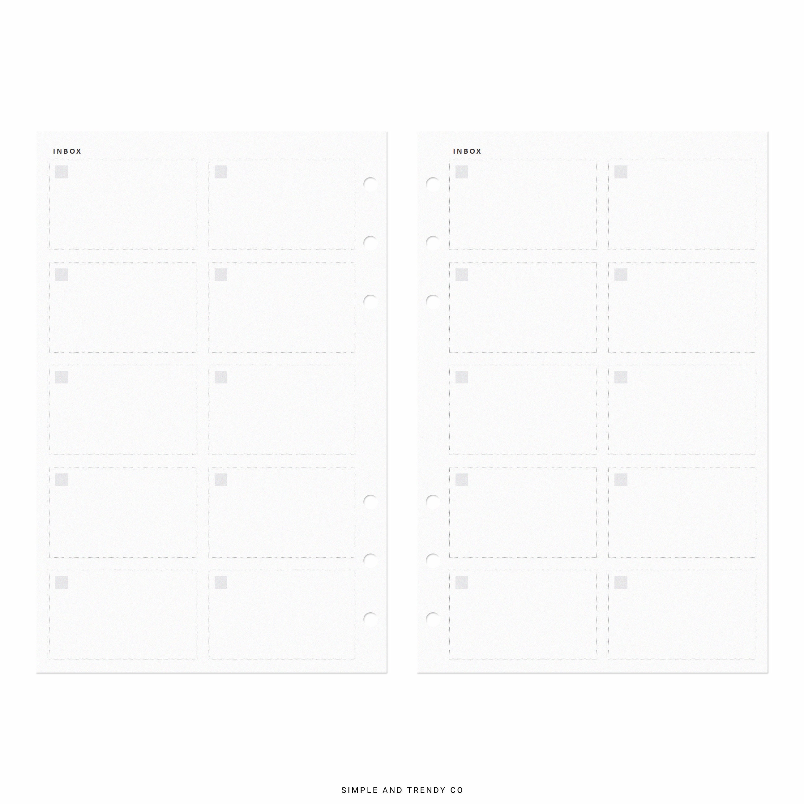 Printable Inbox Half Size Half Letter Inserts Inbox Insert - Etsy