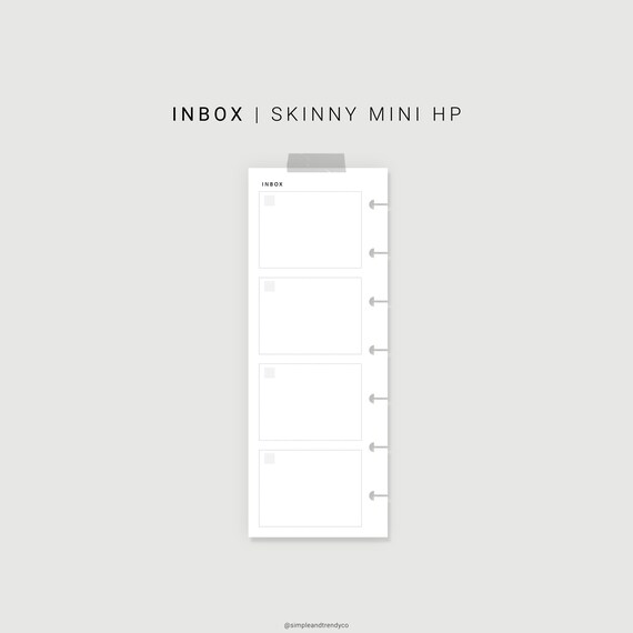 Printable Inbox Skinny Mini HP Inbox Insert Inbox Tracker | Etsy