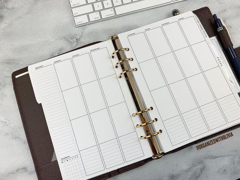 Weekly Planner Erin Condren Inserts Undated Printable A5 | Etsy