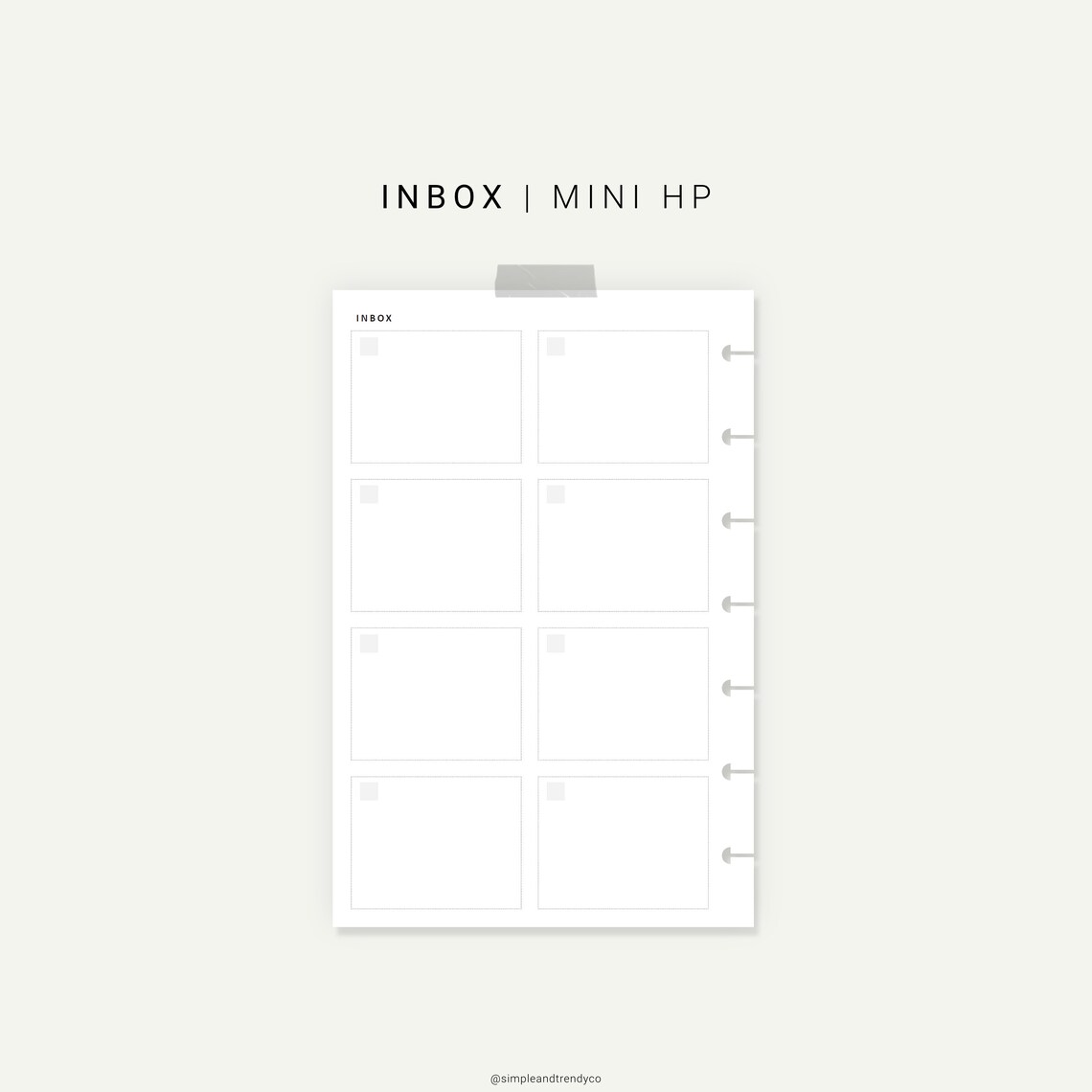 Printable Inbox Happy Planner Mini Inbox Insert Inbox Tracker | Etsy