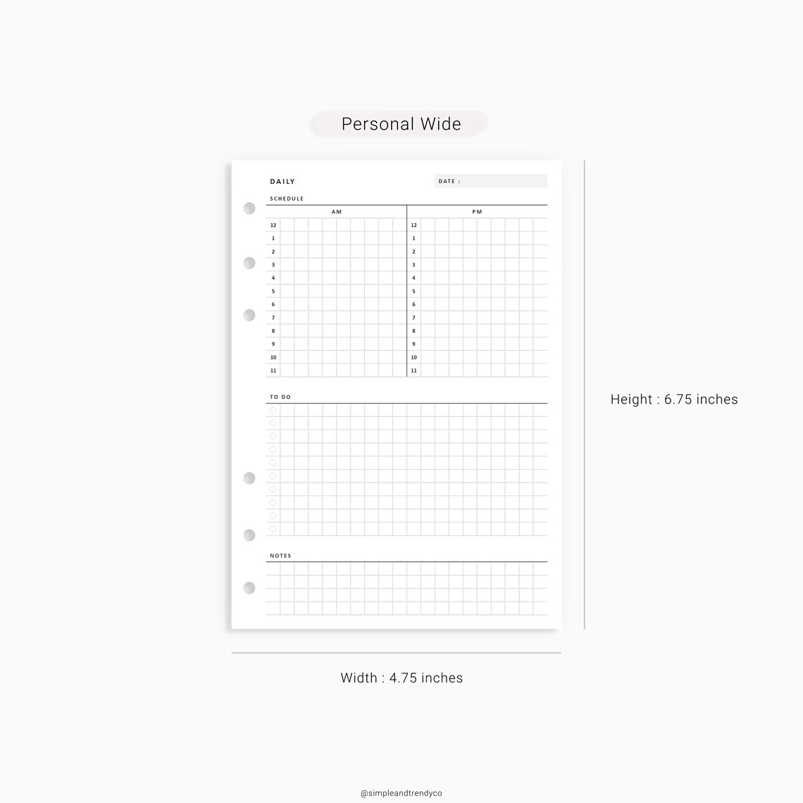 daily-planner-24-hour-personal-wide-printable-daily-schedule-etsy