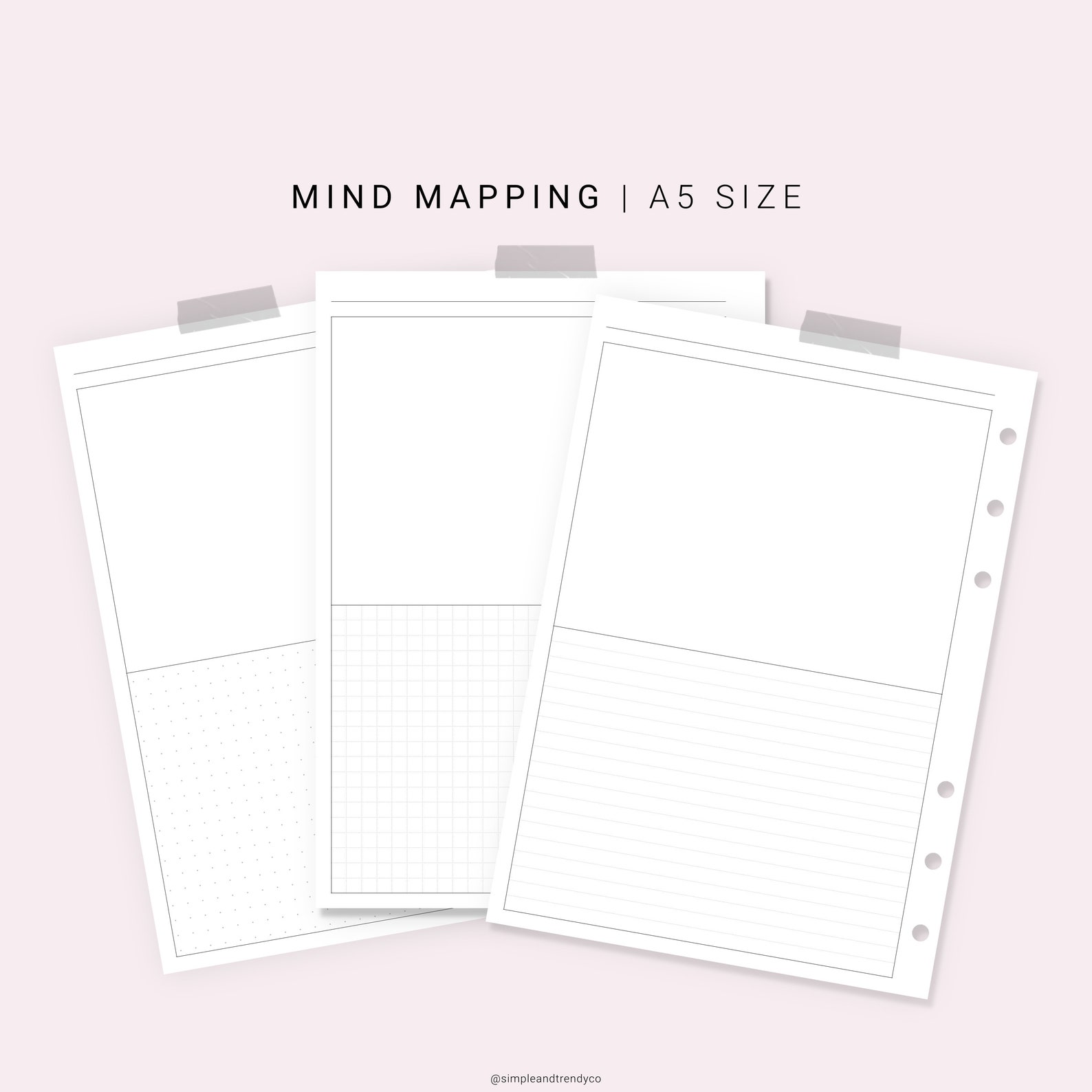 Printable Mind Map A5 Planner Inserts Monthly Mind Map | Etsy Canada