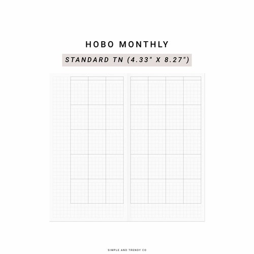Printable Monthly Planner on Two Pages Month at a Glance - Etsy